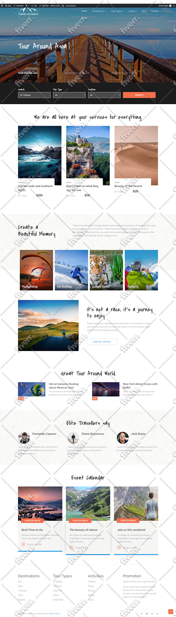 Create wordpress site with dummy content by Khanimran | Fiverr